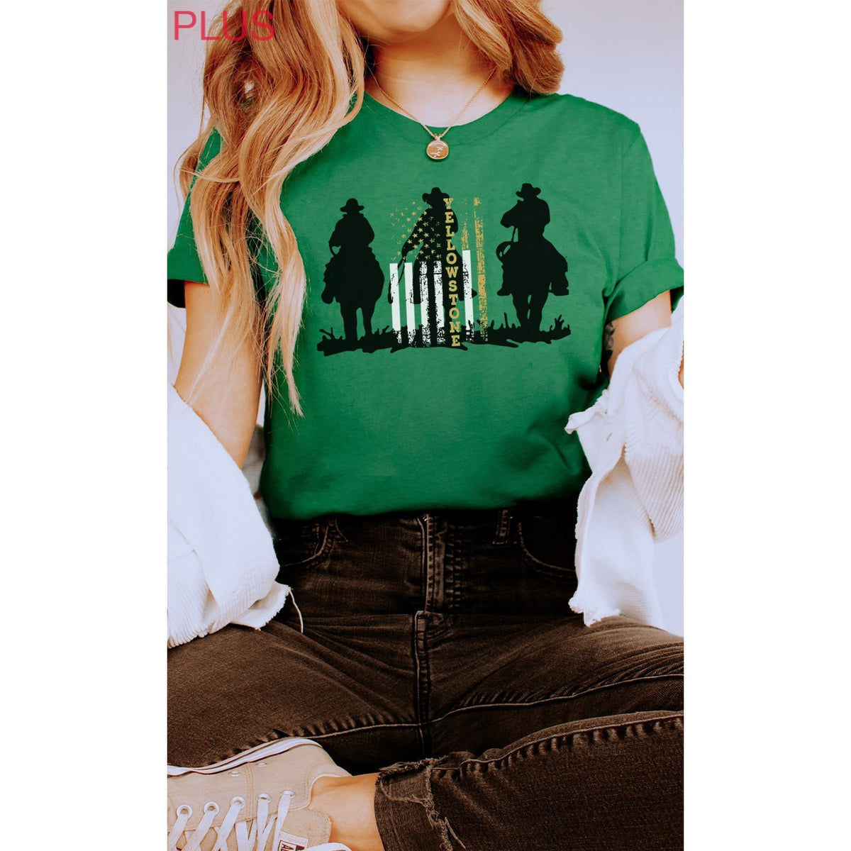 Yellowstone Cowboy Tee. Plus size – The Blissful Bra